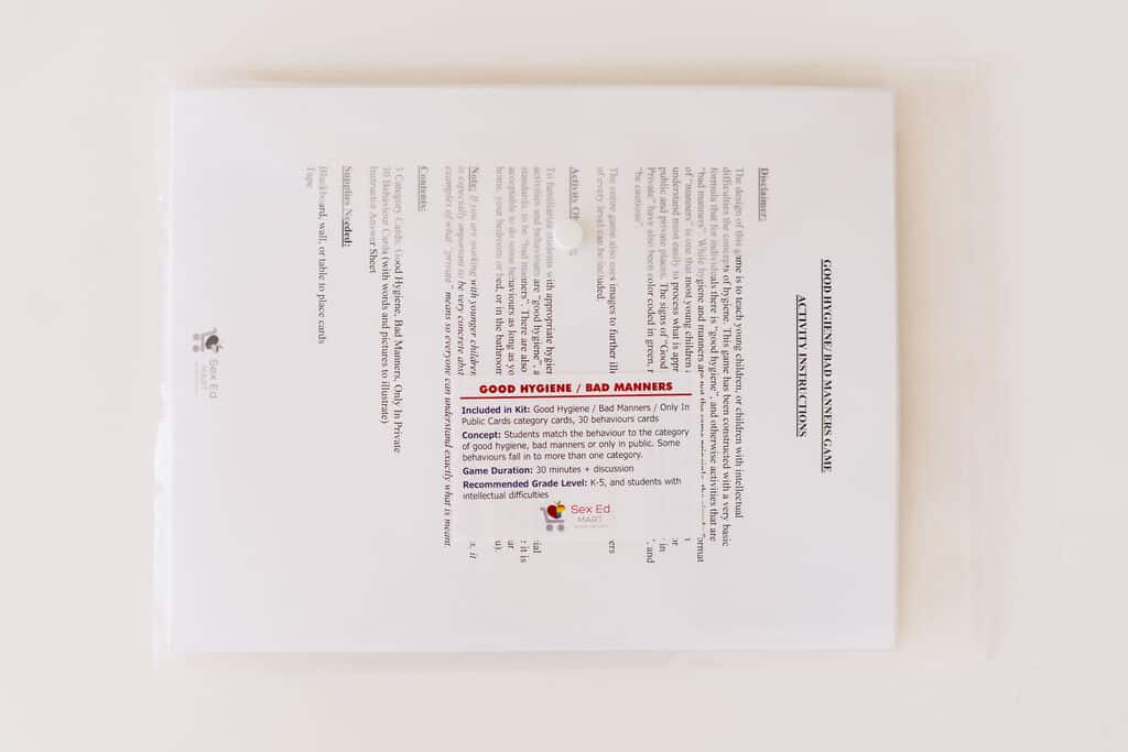 Good Hygiene / Bad Manners – Classroom Activity Kit (Download or Hard Copy)